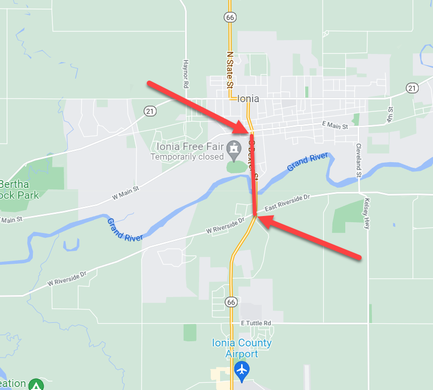 Lane closures: M-66, Ionia County, June 14