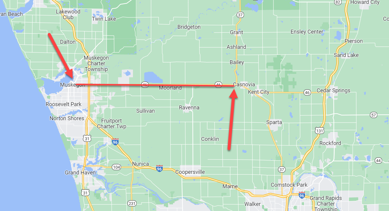 Lane closures: M-46, Muskegon County, February 28
