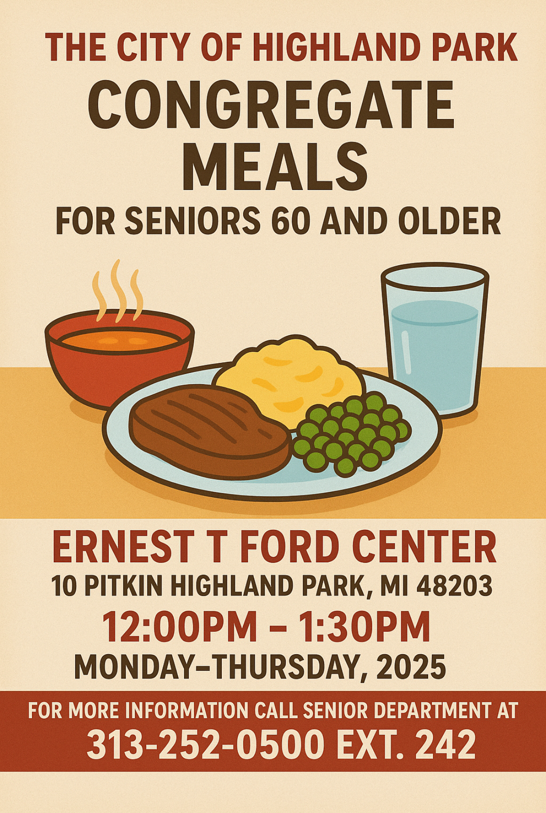 Free Congregate Meals for Seniors 60 and Older – Join Us at the Ernest ...