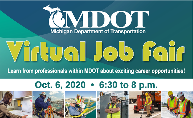 Michigan Department of Transportation Virtual Job Fair on October 6