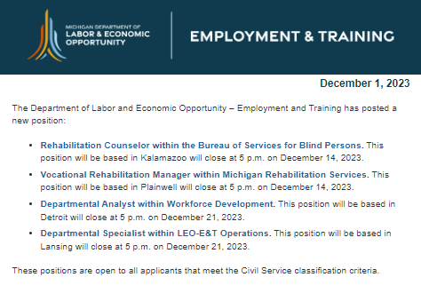 Boosting the signal – Office of Employment and Training Job Postings