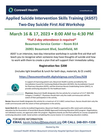 Meeting Follow-Up: Oakland County Suicide Prevention Task Force