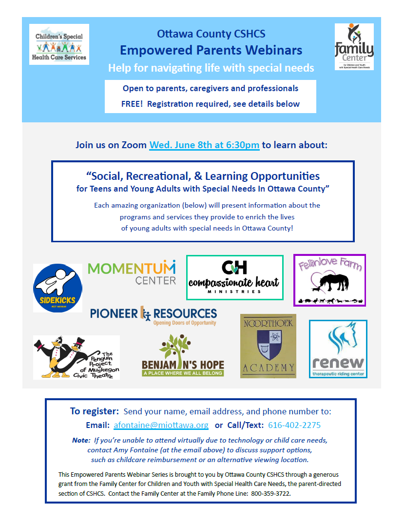 Ottawa County CSHCS is offering another Empowered Parents webinar