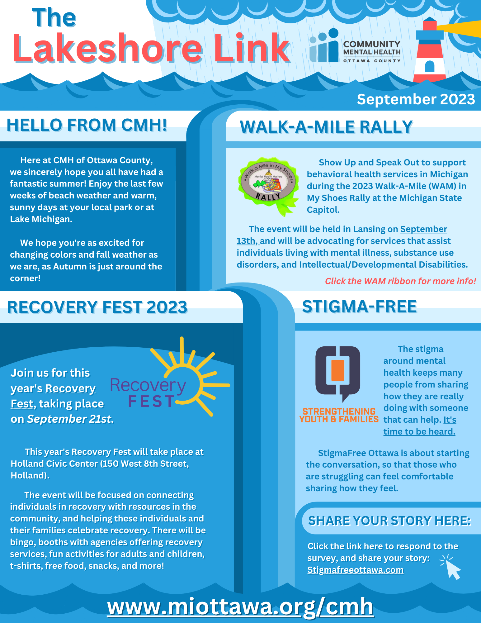 September "Lakeshore Link" Newsletter from CMHOC