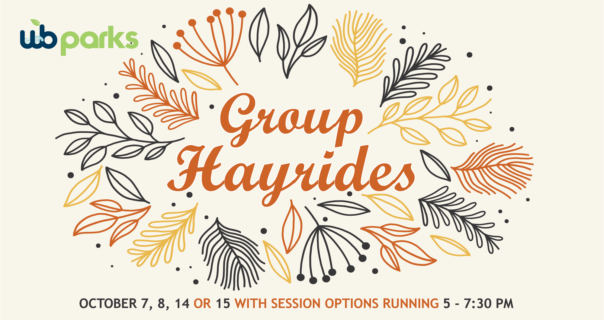 Enjoy a tractor-drawn hayride at Marshbank Park!