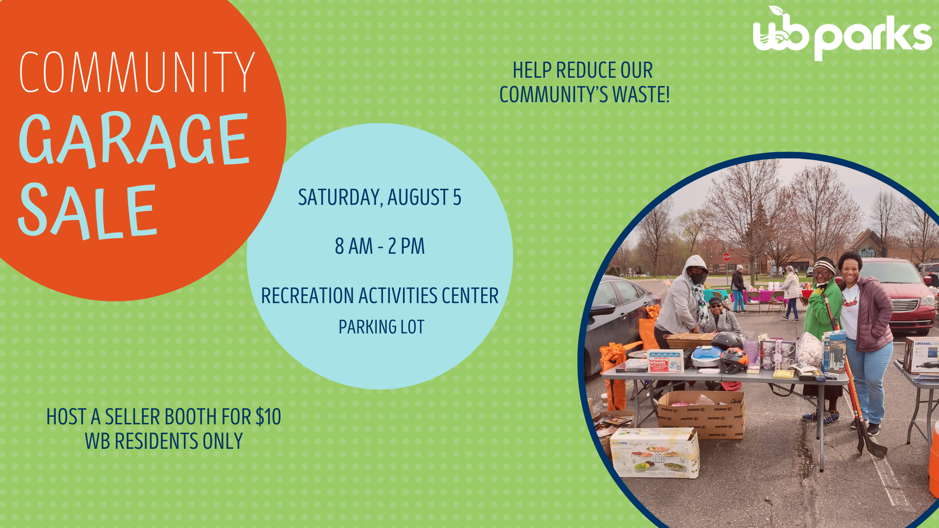 Repurpose household items at our next Community Garage Sale!