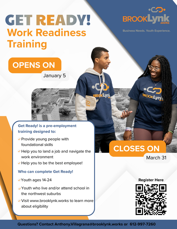 BrookLynk's Get Ready! Work Readiness Training is Open!