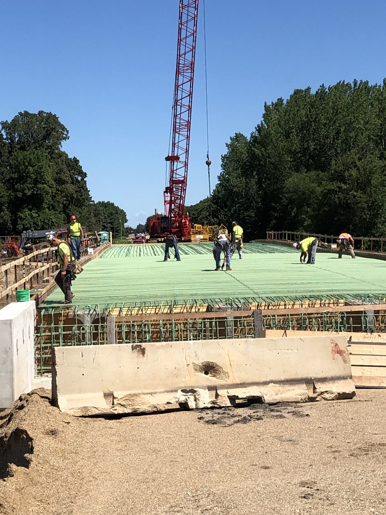 Hwy 14 expansion update: Dodge County Road 1 bridge deck concrete ...