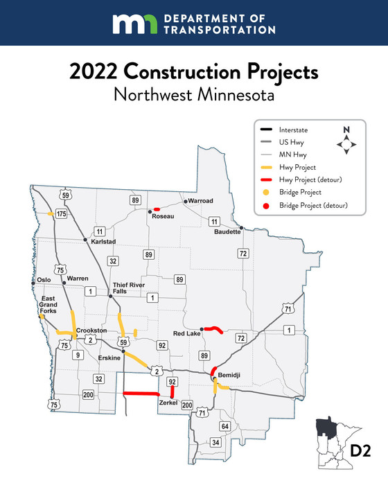 MnDOT announces 2022 state construction projects