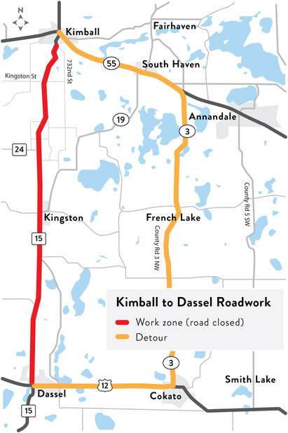 Hwy 15 resurfacing project starts July 10