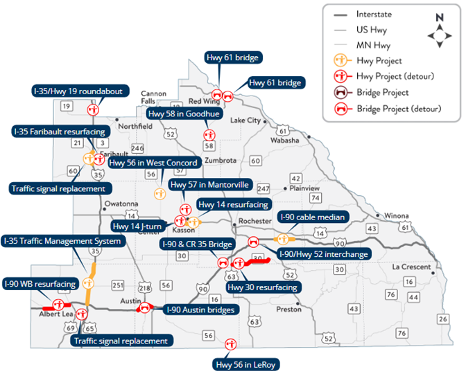 Stay updated on road construction impacts in SE MN