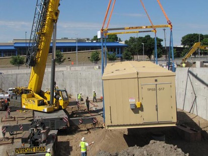 Traction Power Substation set as work continues