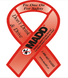 Take Part In MADD's Red Ribbon Campaign