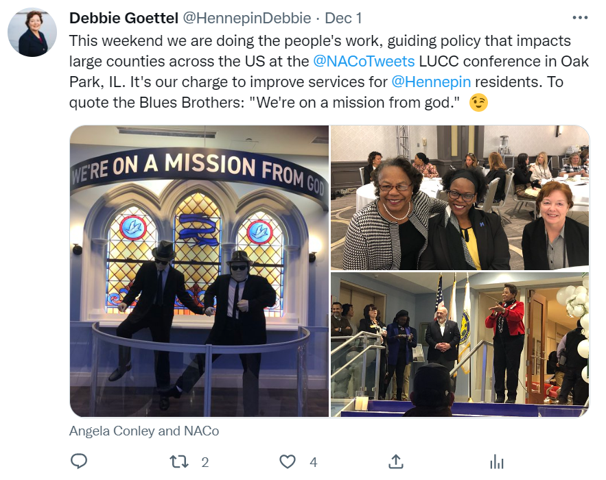 December Newsletter: Hennepin County Commissioner Debbie Goettel