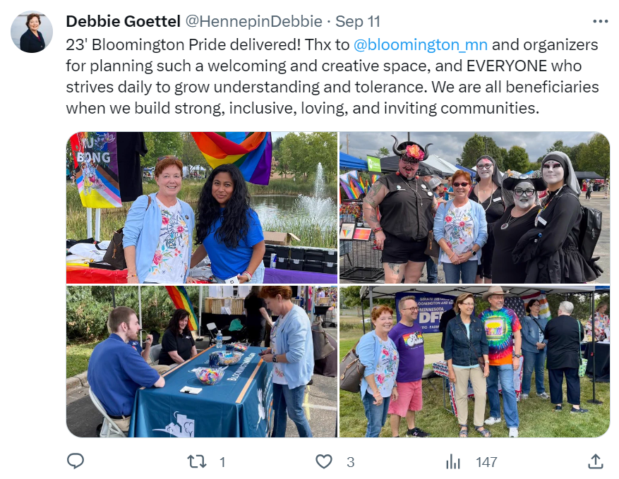 September Newsletter: Hennepin County Commissioner Debbie Goettel