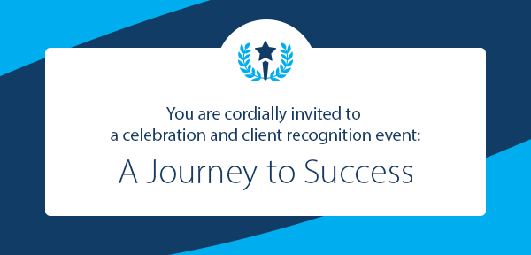 DOCCR invitation: A Journey to Success client recognition