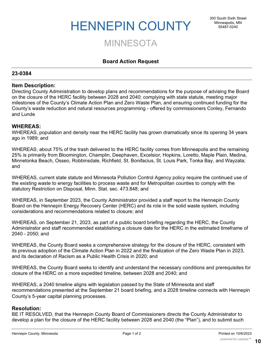 Hennepin County District 4 October Newsletter