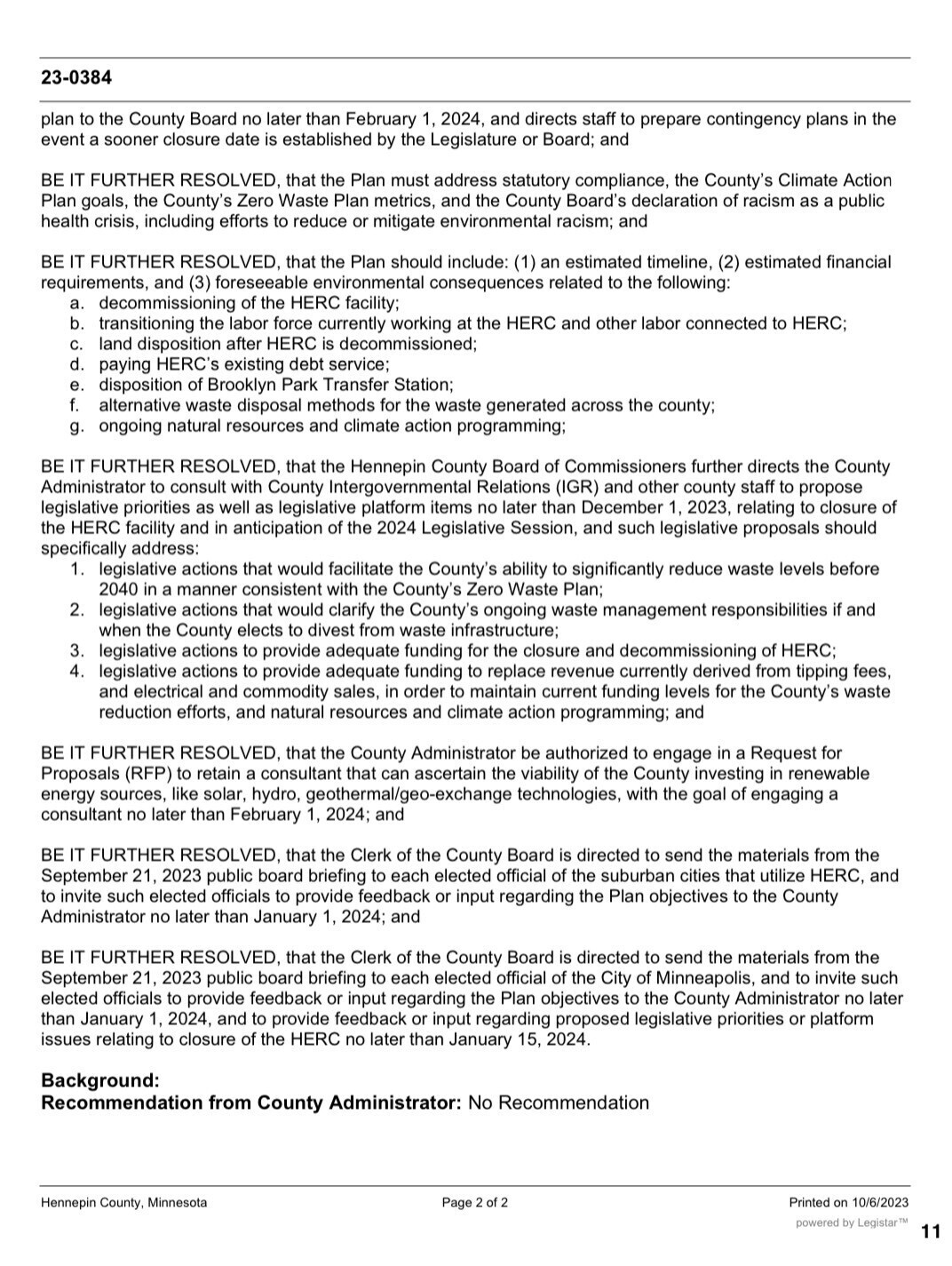 October Newsletter from Hennepin County Commissioner Jeffrey Lunde