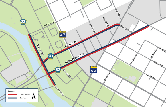 Lanes restrictions begin Monday on First Avenue in Northeast Minneapolis