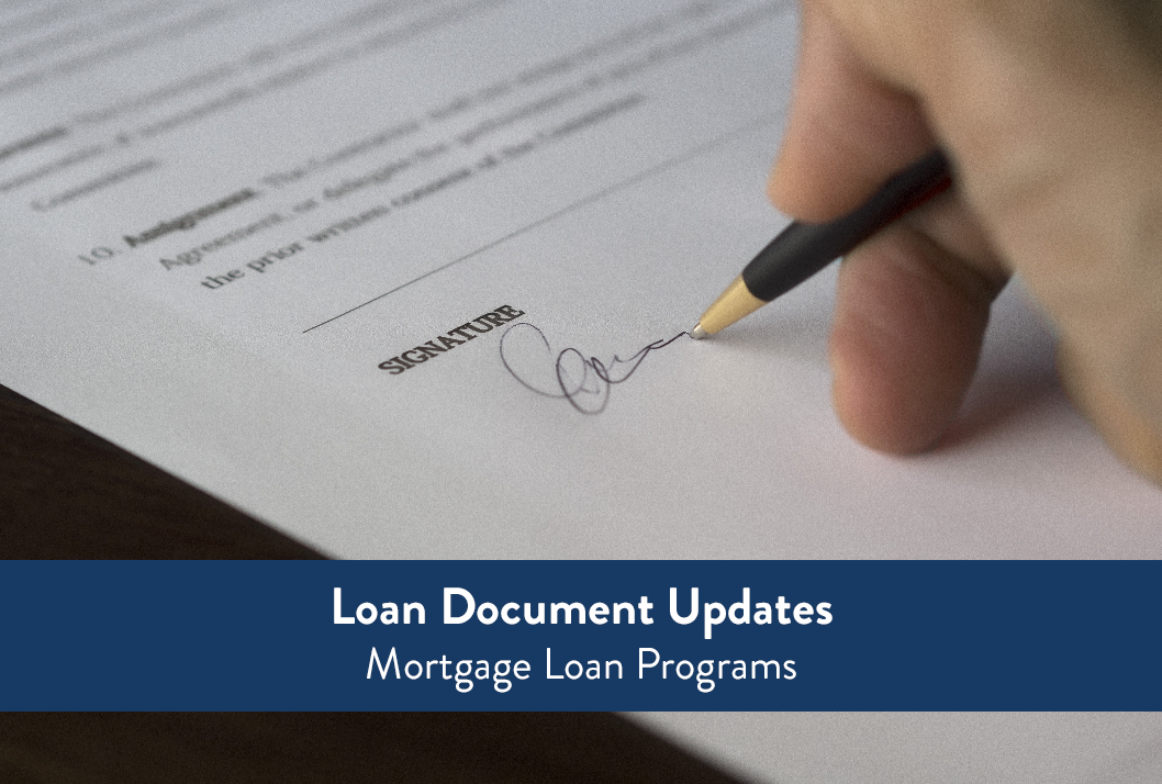 Loan Document Updates eNews: Document Updates
