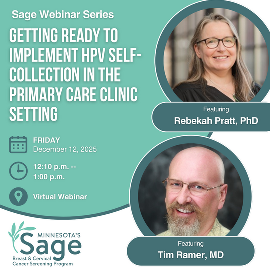 Register for Sage Webinar on HPV Self-Collection