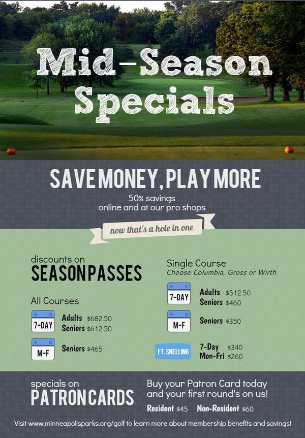 Mid-Season golf specials are here!