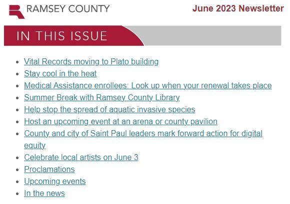 June 2023 newsletter: Vital records moving locations, stay cool in the ...