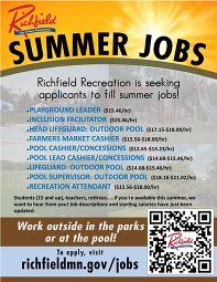 Now hiring: Summer Recreation Staff