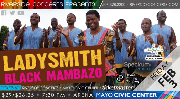 Grammy winning South African a cappella group Ladysmith Black Mambazo ...