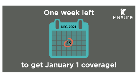 Deadline for January 1 health coverage is next week