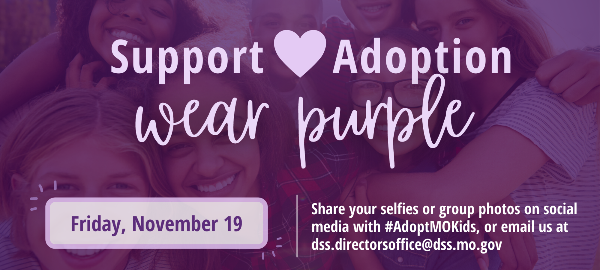 Wear Purple this Friday to Support Adoption