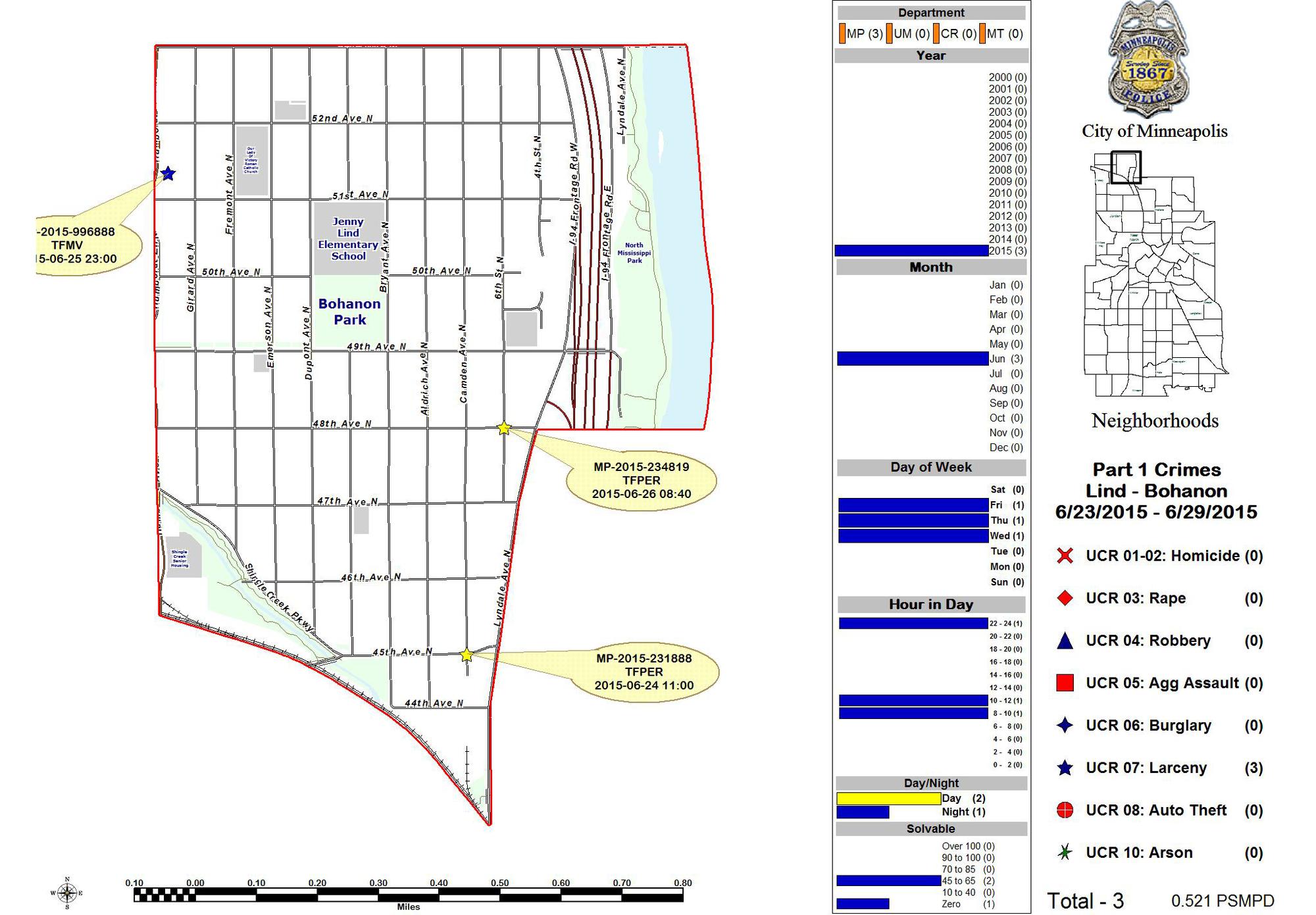Minneapolis Police Precinct 4 (Sector 3) Update - Last Week's Maps
