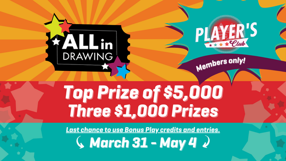 TODAY IS THE LAST DAY TO ENTER THE ALL-IN DRAWING!