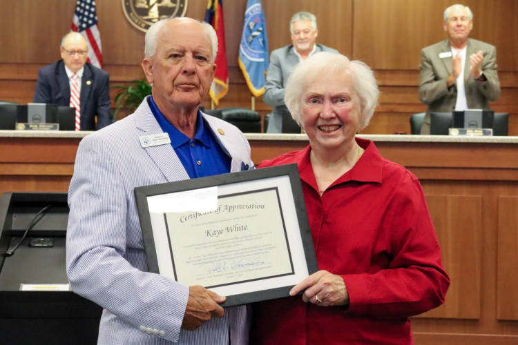 Dare County Board of Commissioners Honors Kaye White for 16 Years of ...