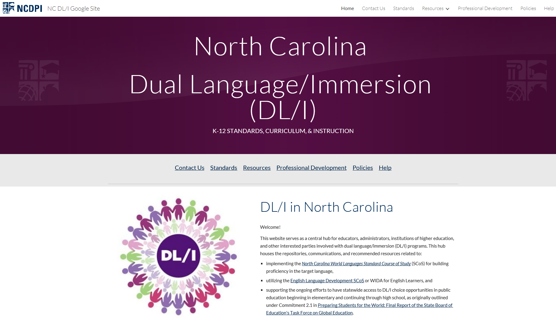 New Google Site for NC Dual Language/Immersion