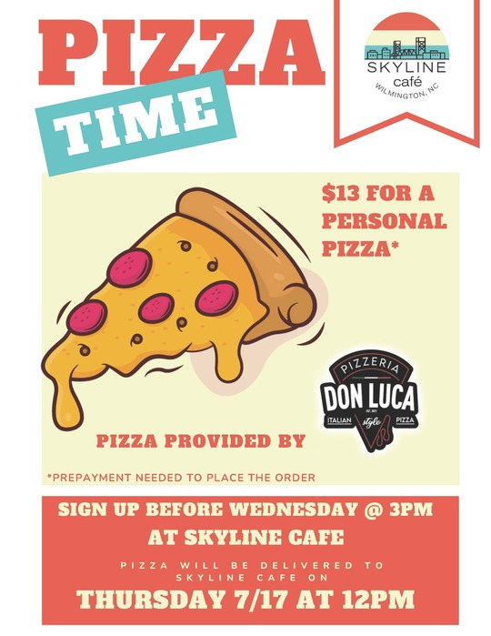 Pizza Thursday at Skyline Cafe - See flyer below