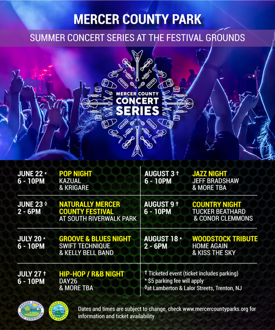 2019 Mercer County Summer Concert Series
