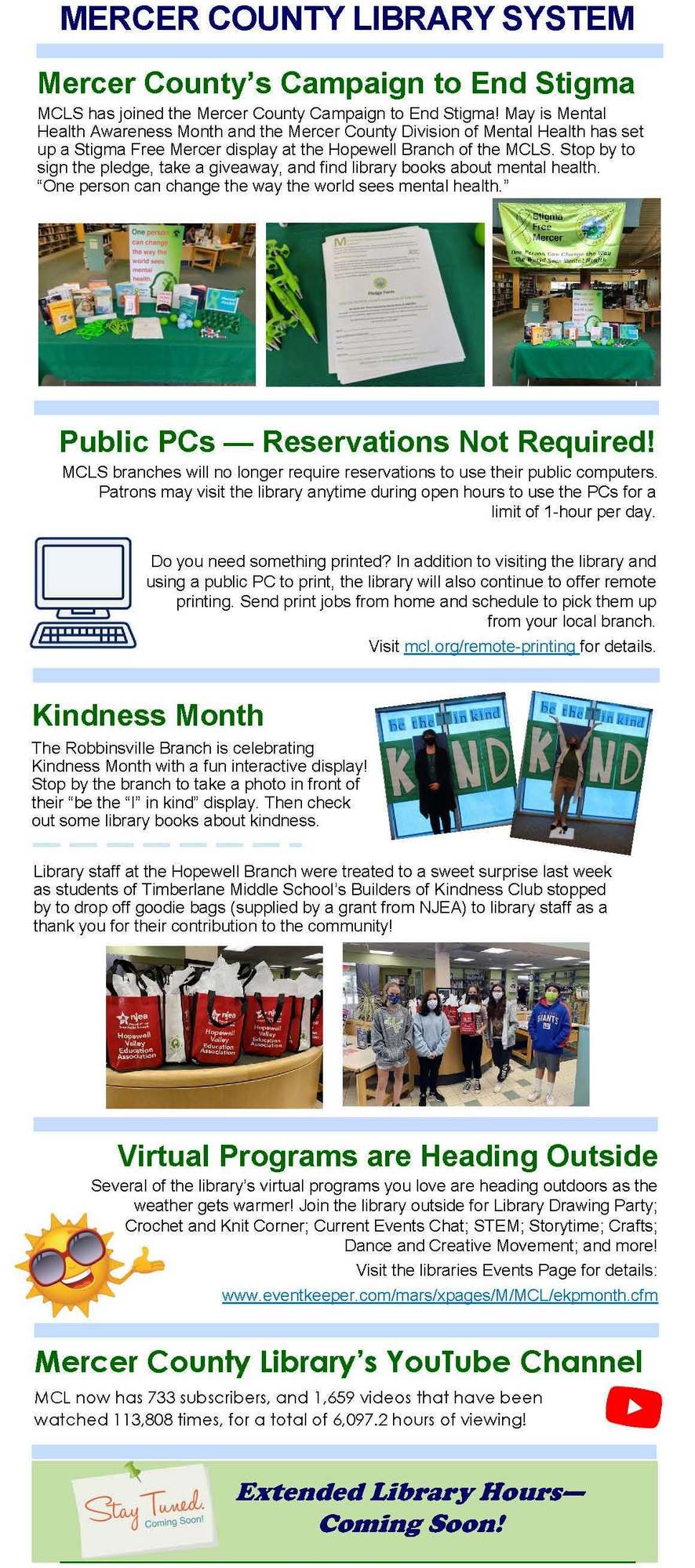 Library Update: Virtual Programs are Heading Outside