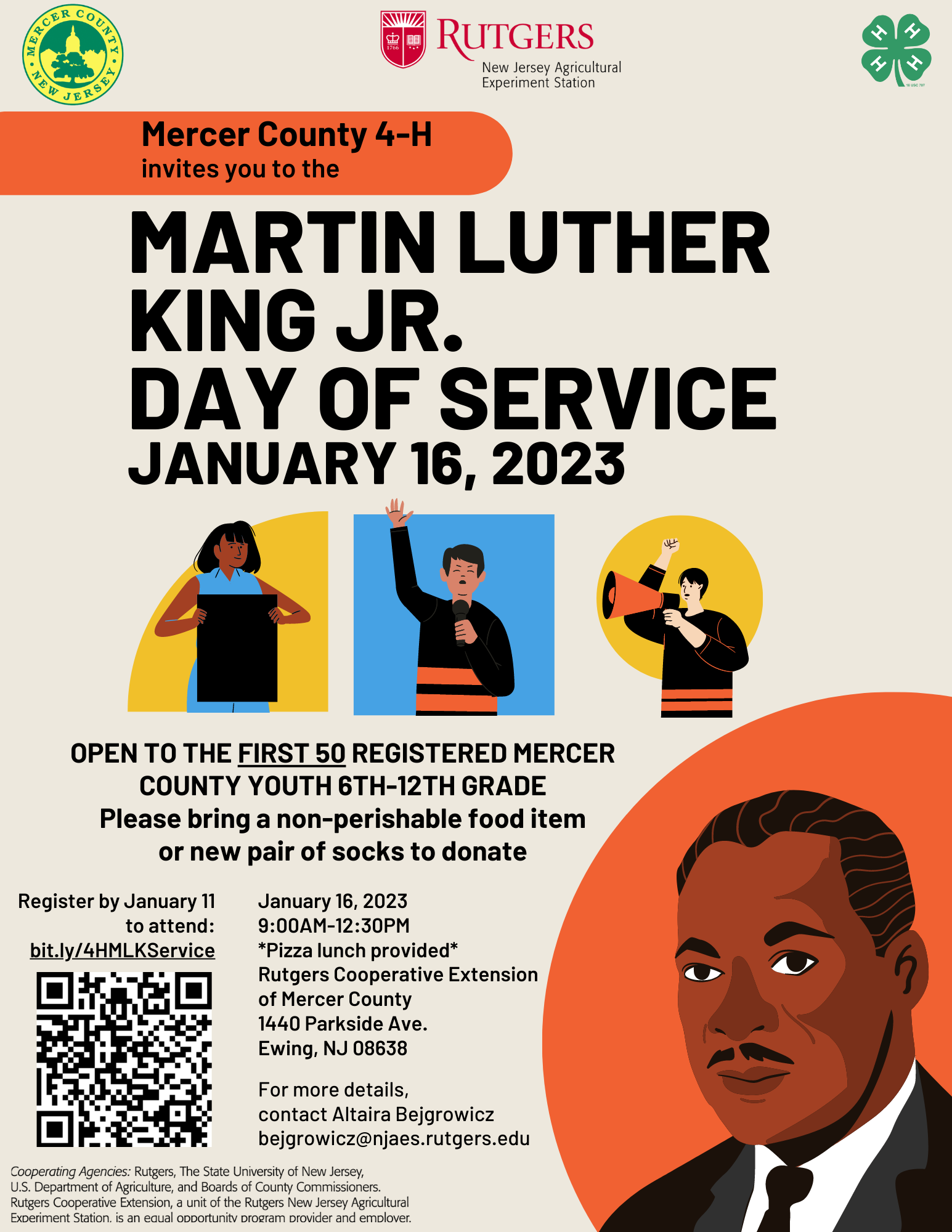 Participate please! Mercer 4-H to hold Martin Luther King Service Day