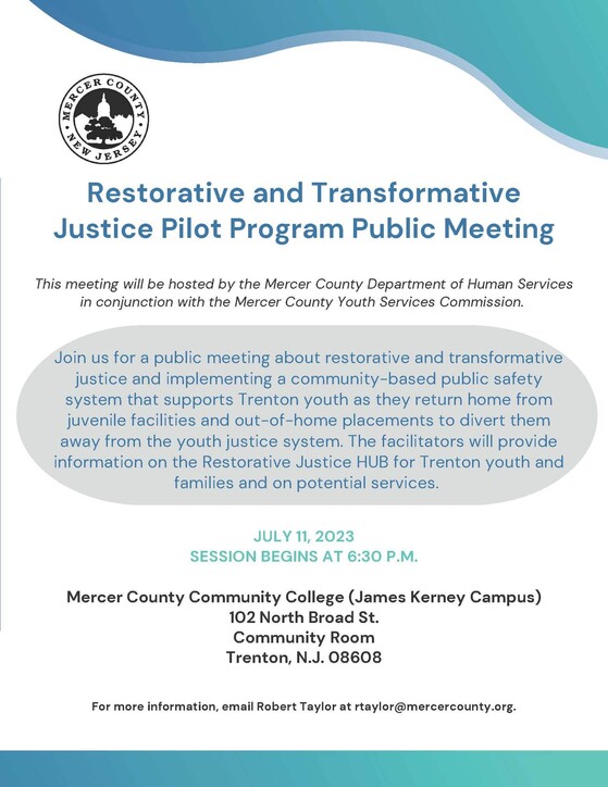 Restorative and Transformative Justice Pilot Program Public Meeting