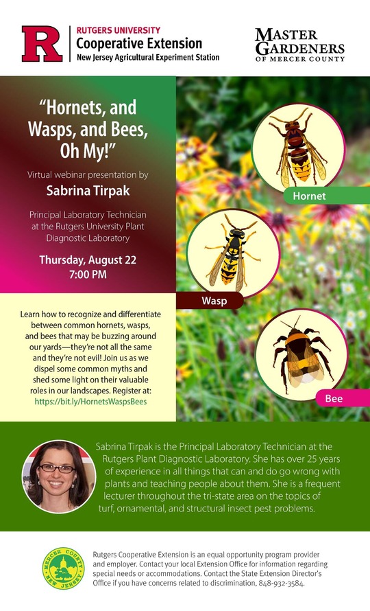 Mercer County Master Gardeners Webinar Tomorrow