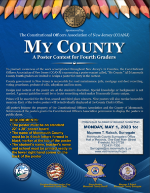 The Jersey Storm Premiere, "My County" Poster Contest, New County Clerk ...