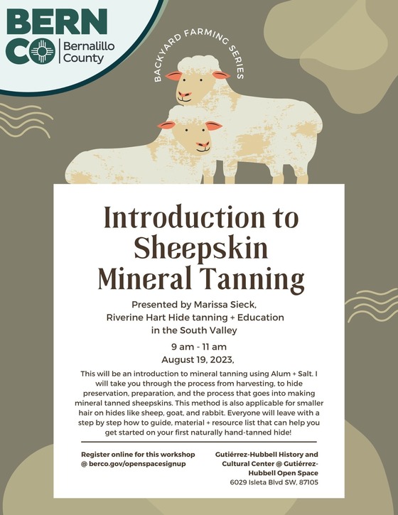 Introduction to Sheepskin Mineral Tanning and Upcoming Workshops with ...