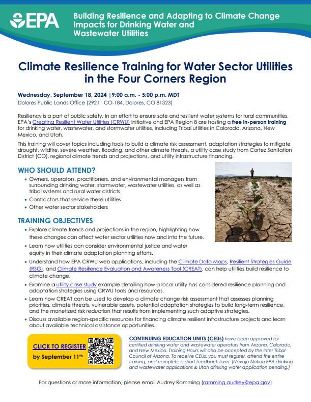 Climate Resilience Training for Water Sector Utilities in the Four ...