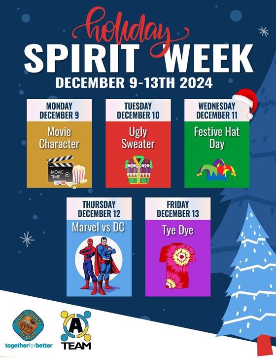 A-TEAM: Holiday Spirit Week Dec. 9-13