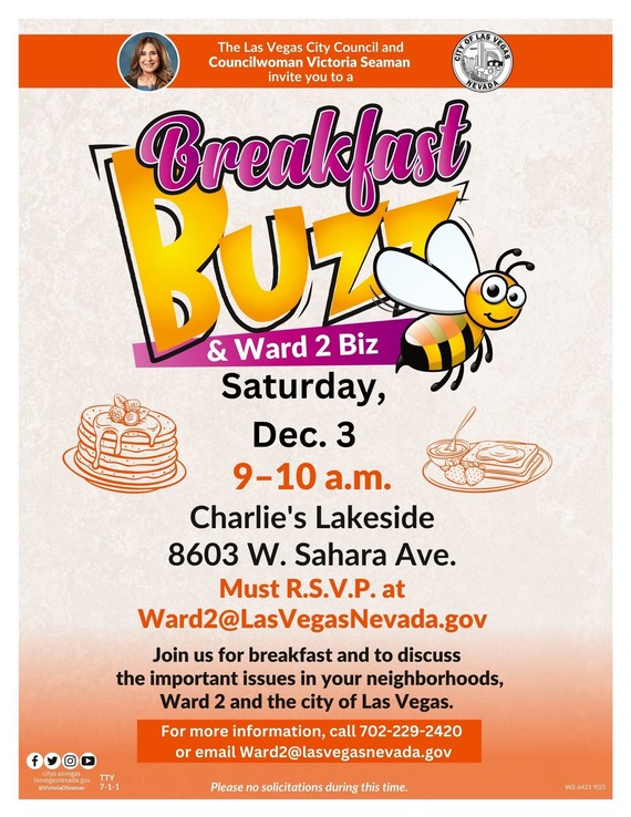 RSVP to Dec. 3 Breakfast Buzz & Ward 2 Biz