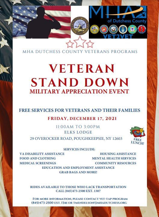 Veteran Stand Down, Military Appreciation Event to Take Place December 17th