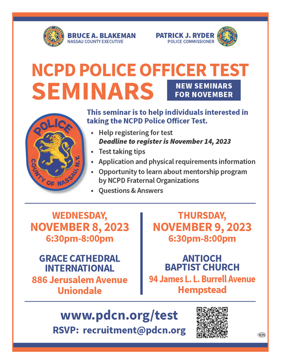 NCPD POLICE OFFICER TEST SEMINARS