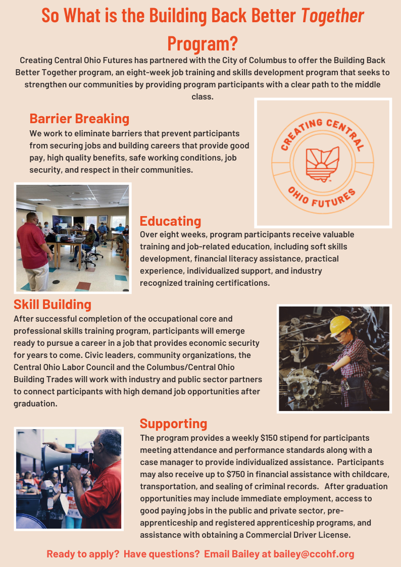 The Building Back Better Together Program