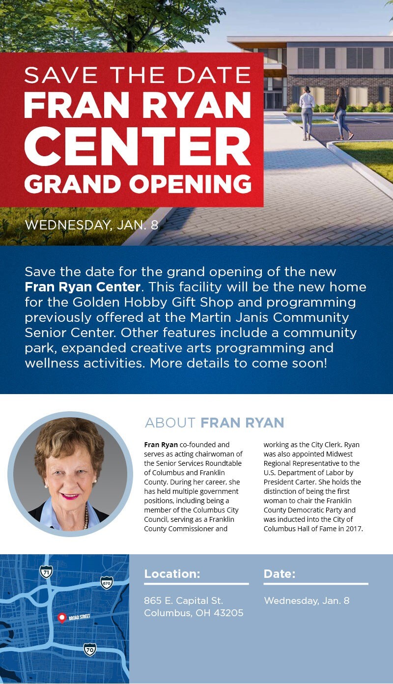 Save the Date: Fran Ryan Center Grand Opening